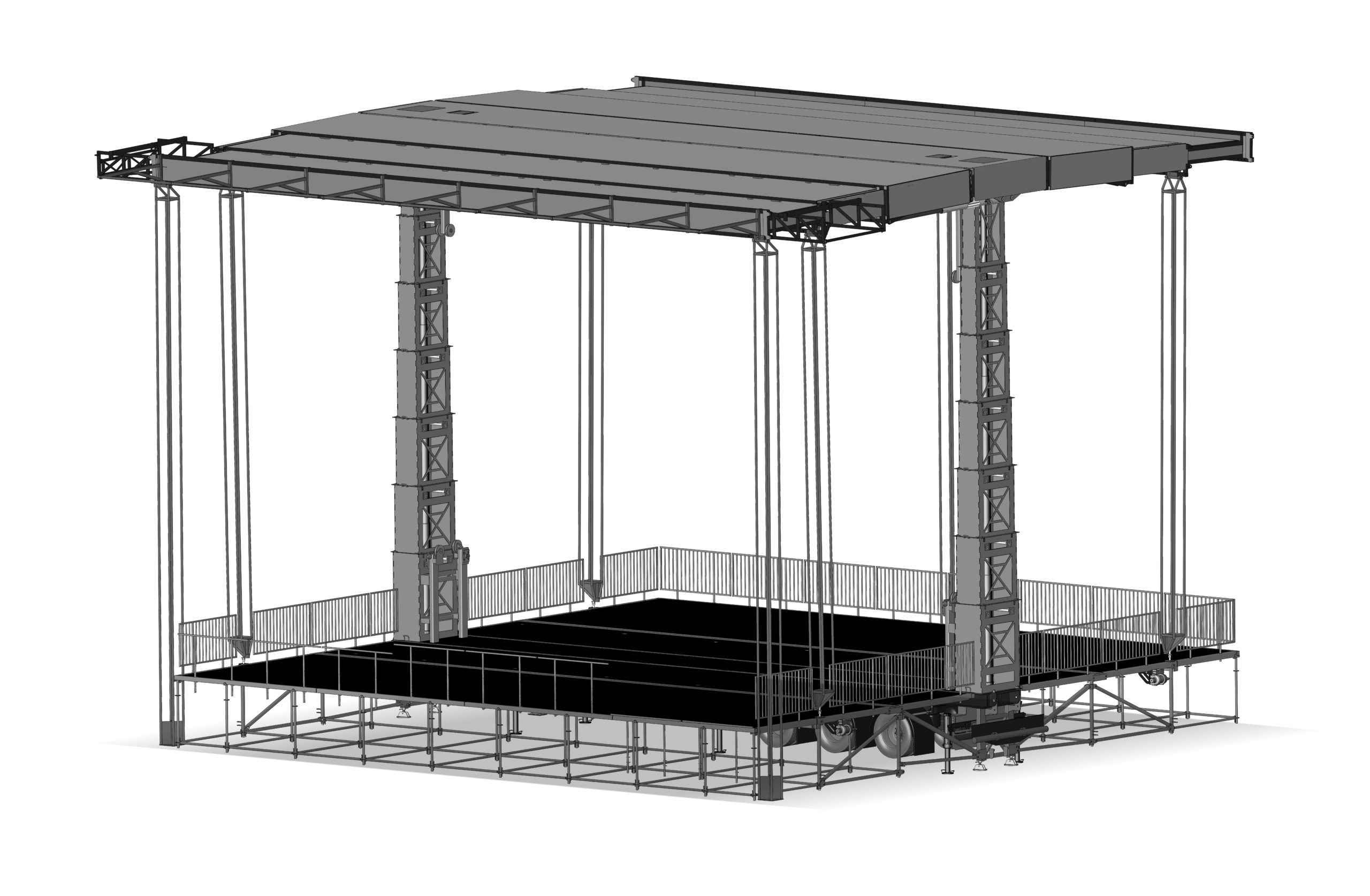 224 to 256m² stages - Moving Stage